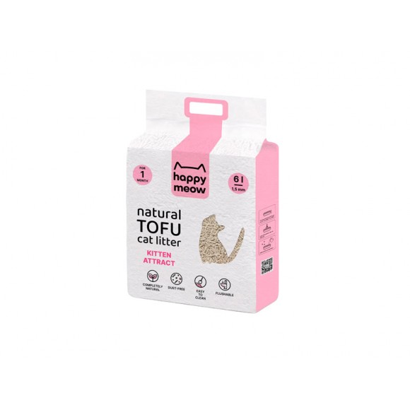 Areia De Tofu Para Gato Com Atrativo 6L HAPPY MEOW